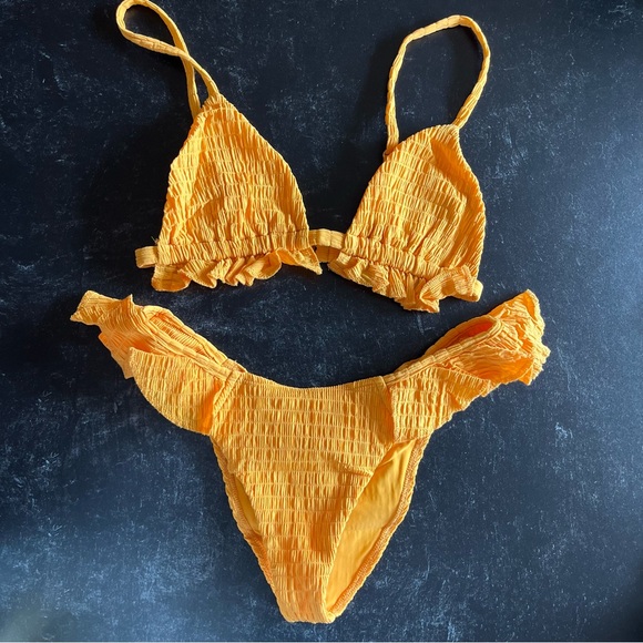 Montce | Swim | Montce Mari Scrunch Ruffle Bikini Set | Poshmark